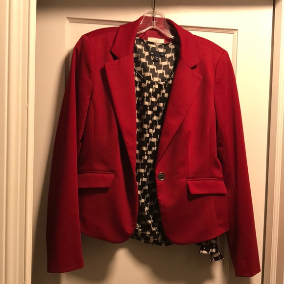 LOFT | Jackets & Coats | Blackwhite Gap Dress Shirt With Red Loft ...